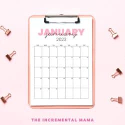 Calendar Printables Archives - Page 2 of 3 - The Incremental Mama