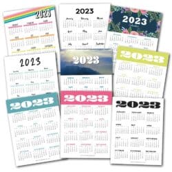 Rainbow 2022 One-Page Calendar PDF - Free Printable Template