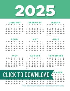 12 Free Printable One-Page Yearly Calendars - 2025, 2026, 2027 - The ...