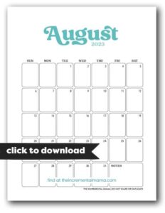 Free Fun Retro 2023 Printable Monthly Calendar Templates