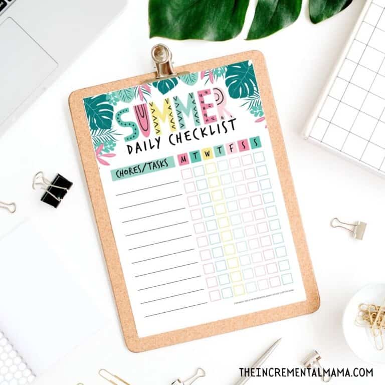 the Best Summer Schedule for Kids + Free Printable Bundle