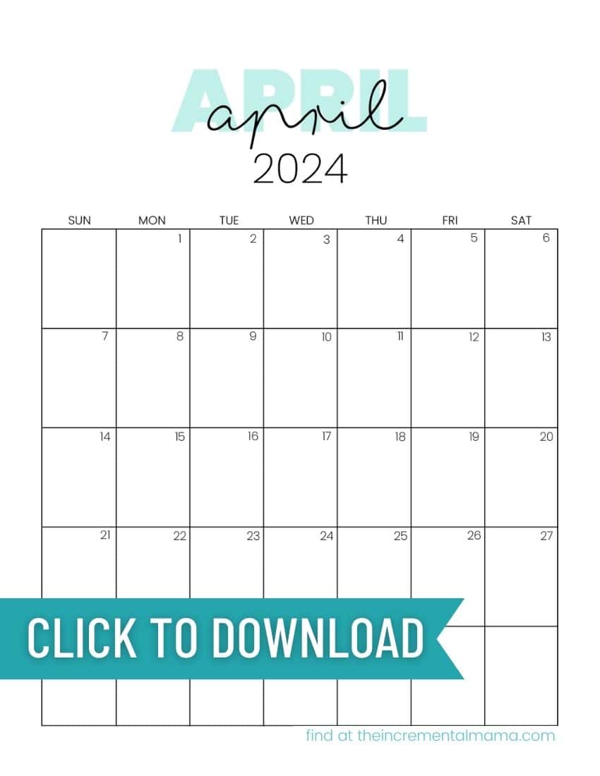 Cute Printable Calendars for 2024 (Free Monthly Templates) - The ...