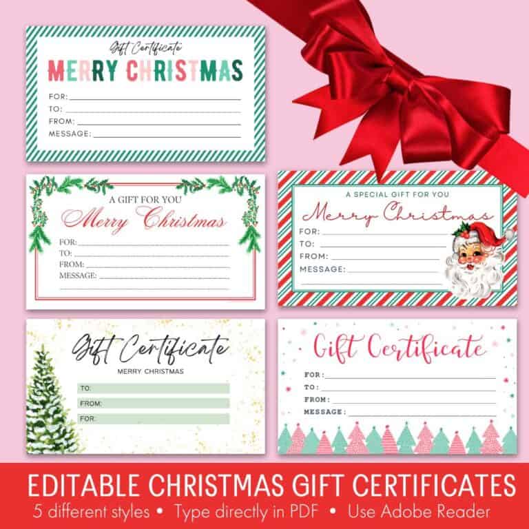 6 Free Printable Gift Certificate Templates for Christmas - The ...
