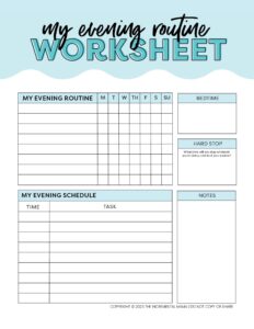 Build a Healthy Adult Bedtime Routine + Free Worksheet - The ...