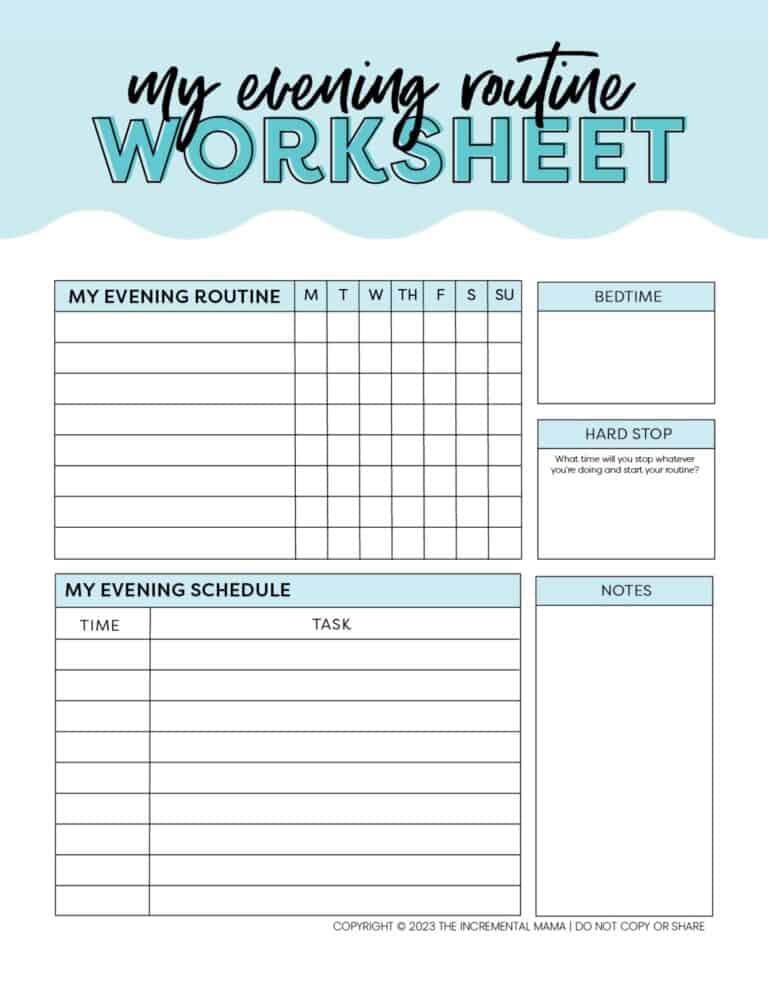 Build a Healthy Adult Bedtime Routine + Free Worksheet - The ...