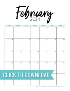Free Printable Monthly Calendar 2024 - January to December - The ...