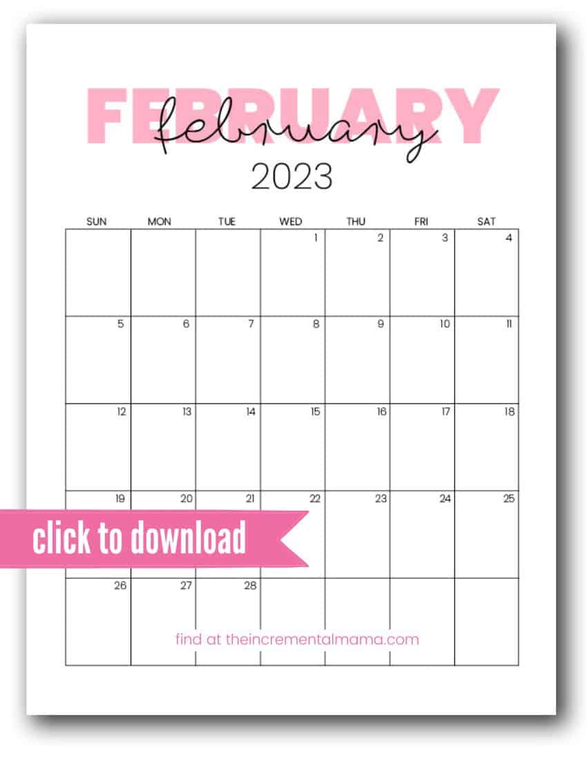 2023 Pink Calendar Printables - Free PDFs To Get Organized