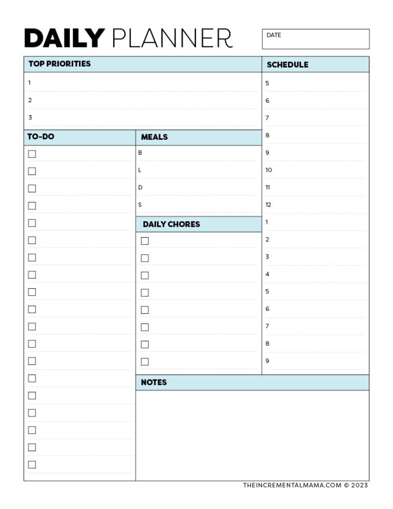 Free Daily & Weekly Planning Printable PDFs to Organize Life - The ...