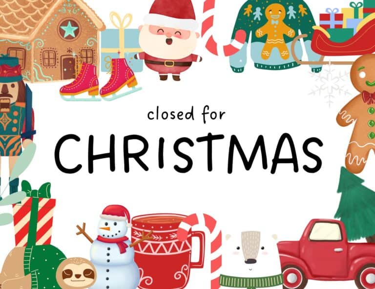 12 Free Printable Closed for Christmas Sign Templates - The Incremental ...