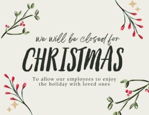 12 Free Printable Closed for Christmas Sign Templates - The Incremental ...