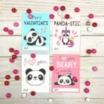 Super Cute Panda Valentine Cards (Free Printable)