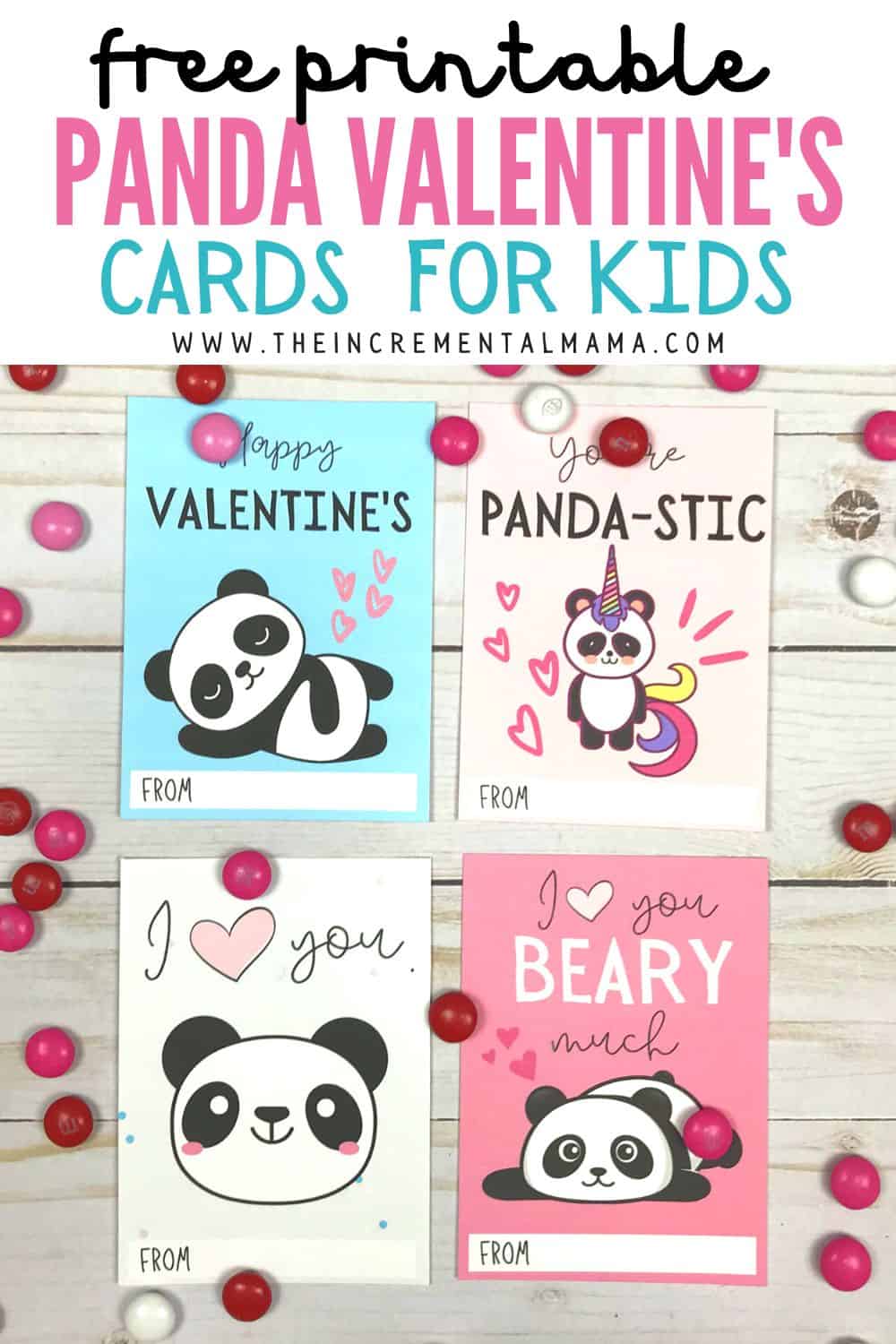 Super Cute Panda Valentine Cards (Free Printable)