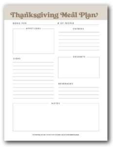 The Best Free Printable Thanksgiving Planner (8 pages) - The ...
