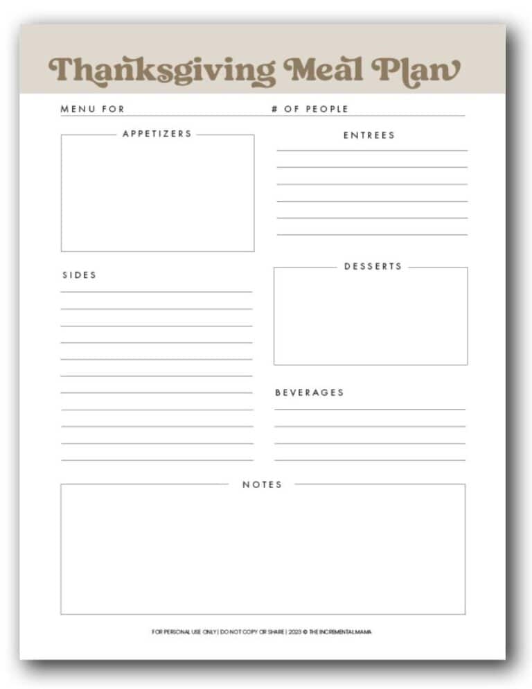 The Best Free Printable Thanksgiving Planner (8 pages) - The ...