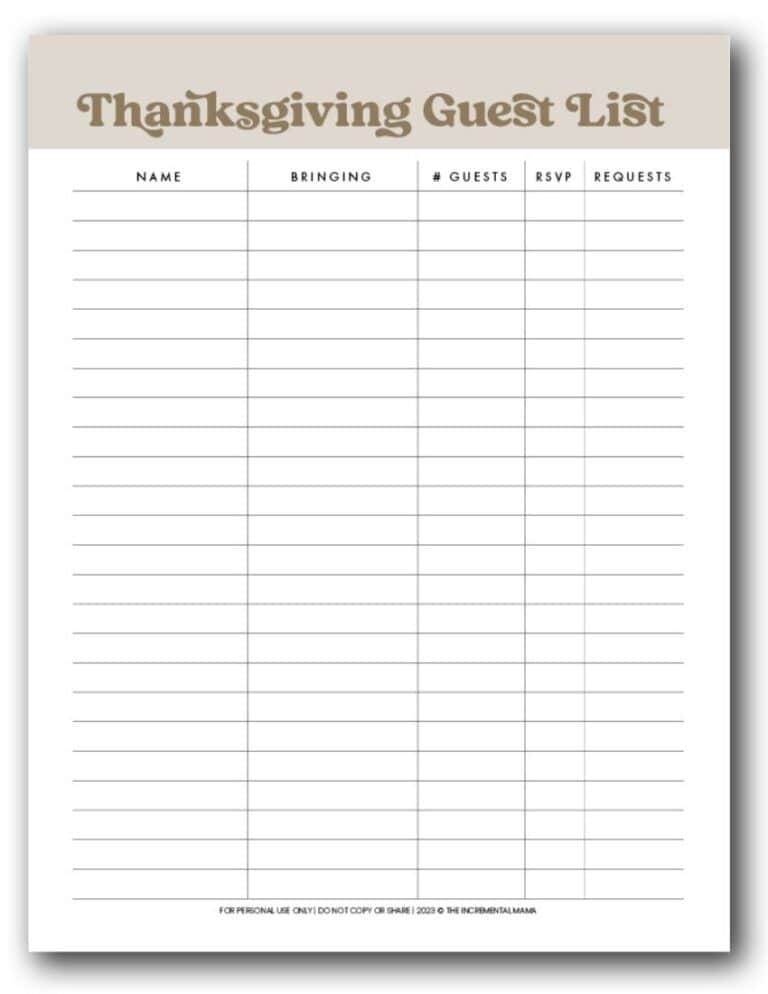 The Best Free Printable Thanksgiving Planner (8 pages) - The ...