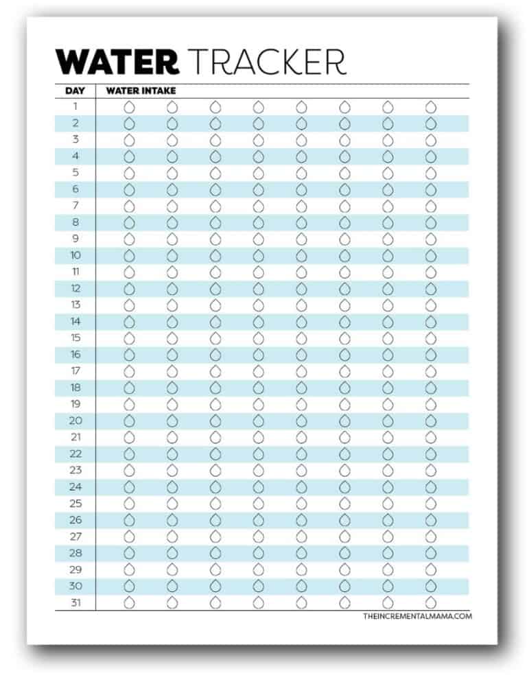 The Best 8 Free Monthly Water Tracker Printable Pdfs