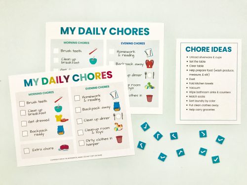 Free Printable Chore Chart for 5-6 Year Olds - The Incremental Mama