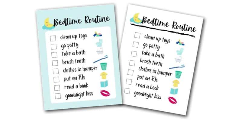 Free Printable Bedtime Routine Chart for a Smooth & Tear-Free Evening