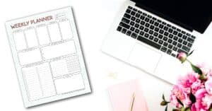 Free Cute Weekly Planner Printable to Get Organized