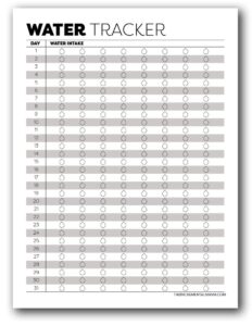 The Best 8 Free Monthly Water Tracker Printable PDFS