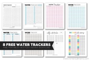 The Best 8 Free Monthly Water Tracker Printable PDFS