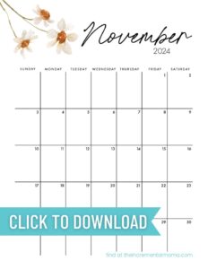 Free 2024 Floral Calendar Download (12 Monthly Templates) - The ...