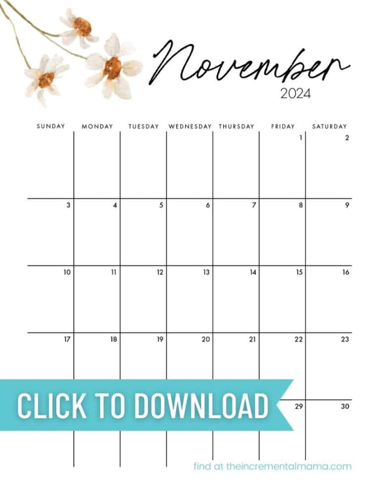 Free 2024 Floral Calendar Download (12 Monthly Templates) - The ...