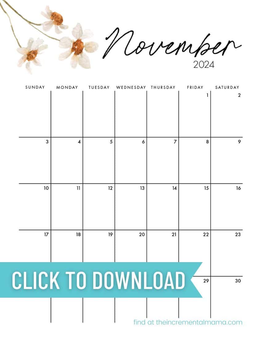 Free 2024 Floral Calendar Download (12 Monthly Templates) - The ...