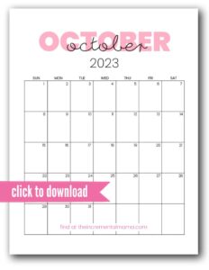 2023 Pink Calendar Printables - Free PDFs To Get Organized