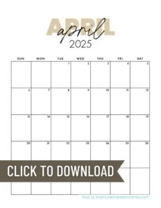 Free Printable 2025 Monthly Calendar (January - December PDFs) - The ...