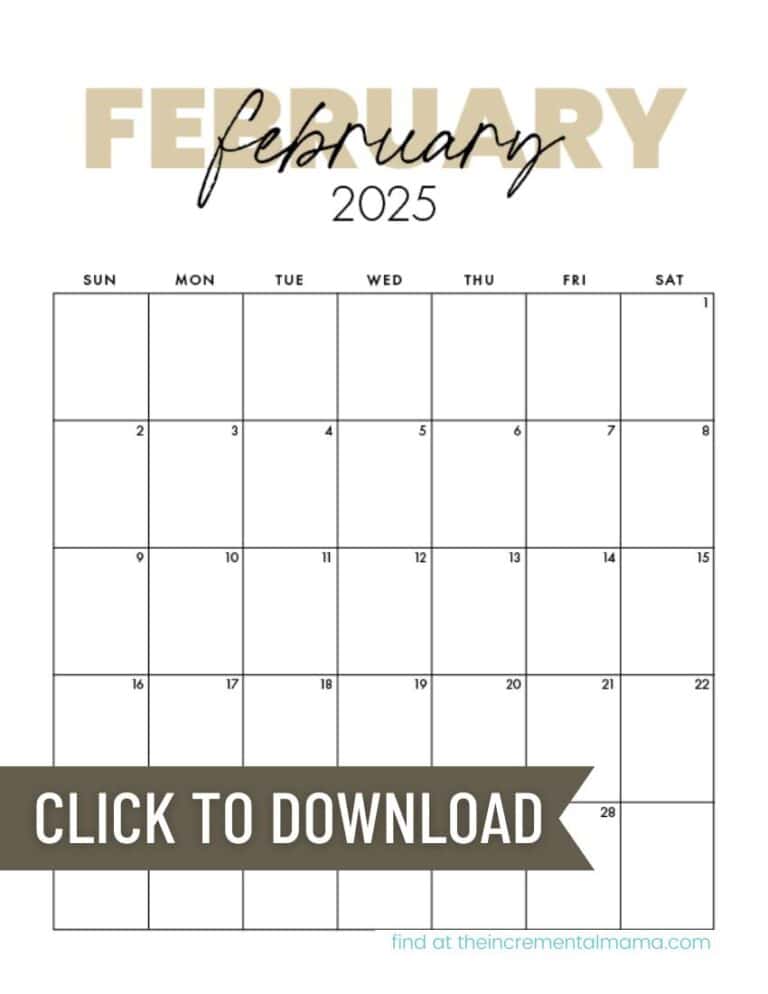 Free Printable 2025 Monthly Calendar (January - December PDFs) - The ...