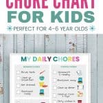 Free Printable Chore Chart for 5-6 Year Olds - The Incremental Mama