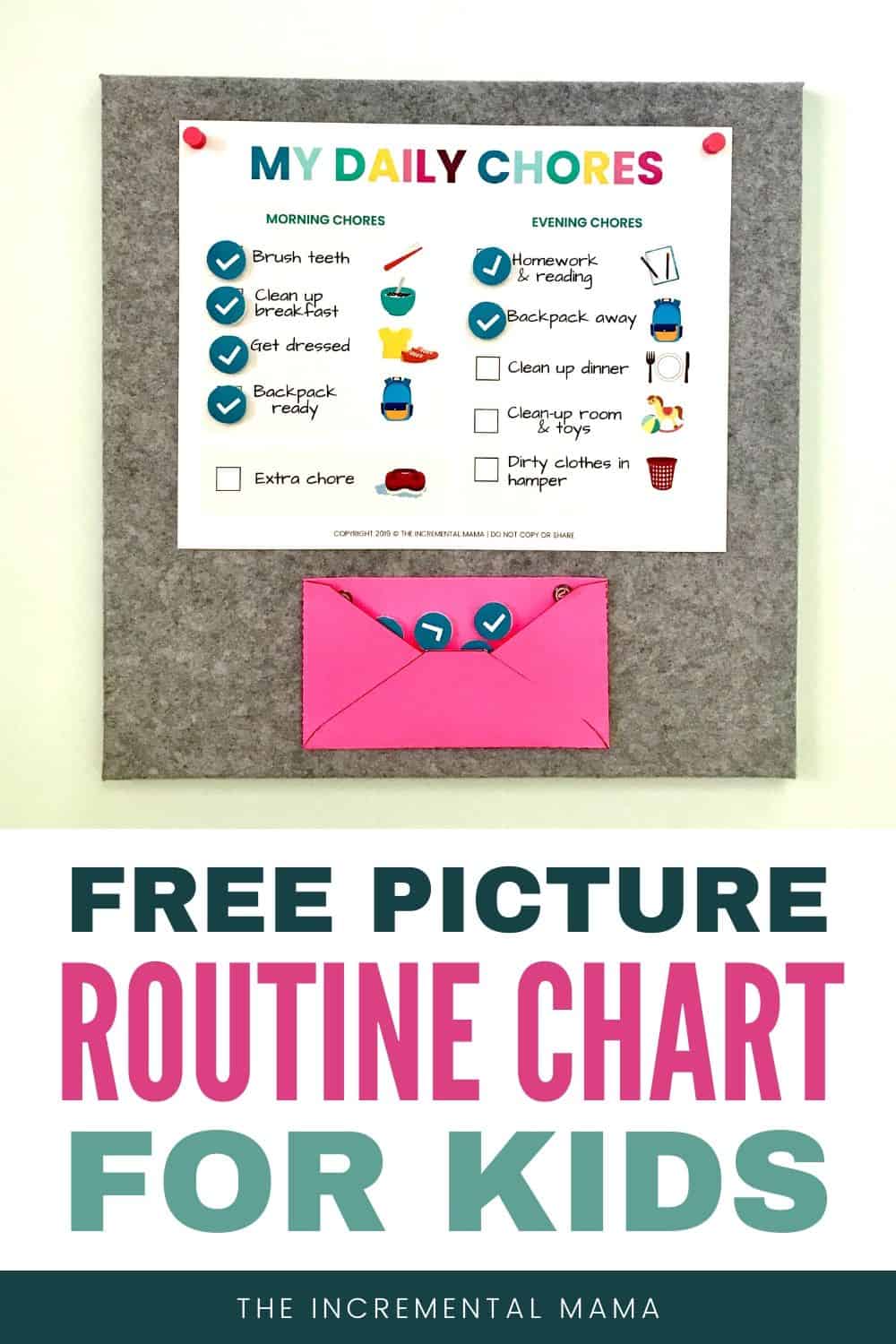 Free Printable Chore Chart for 5-6 Year Olds - The Incremental Mama