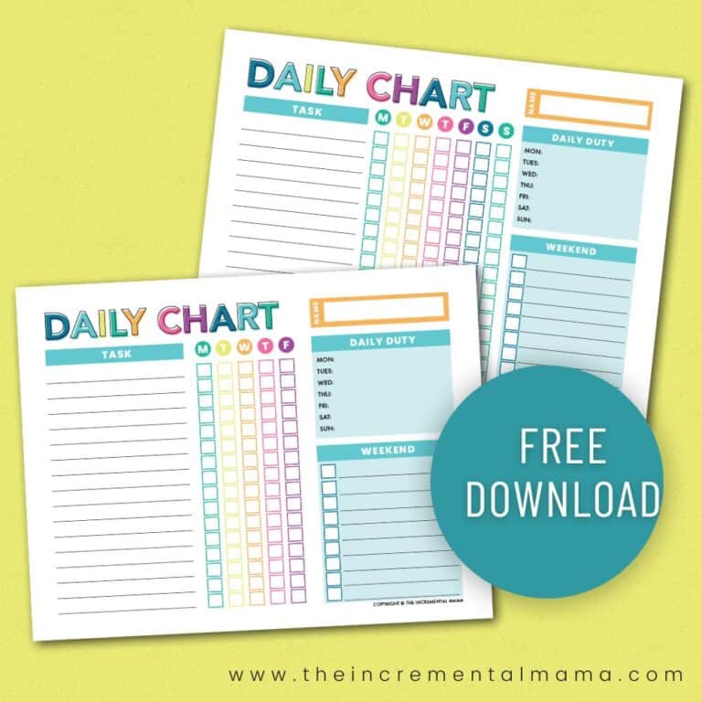 The Best Printable Chore Chart for Kids (Free Download) - The ...