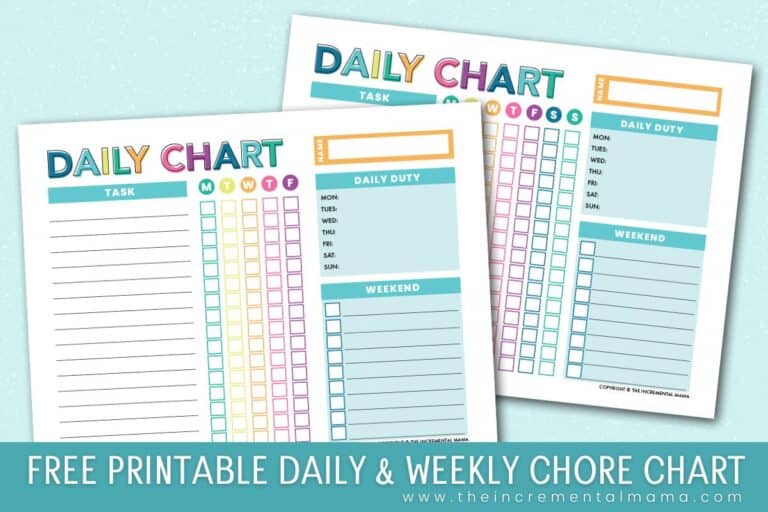 The Best Printable Chore Chart for Kids (Free Download) - The ...