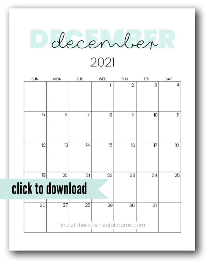 Cute 2021 Printable Calendar (12 Free Printables)