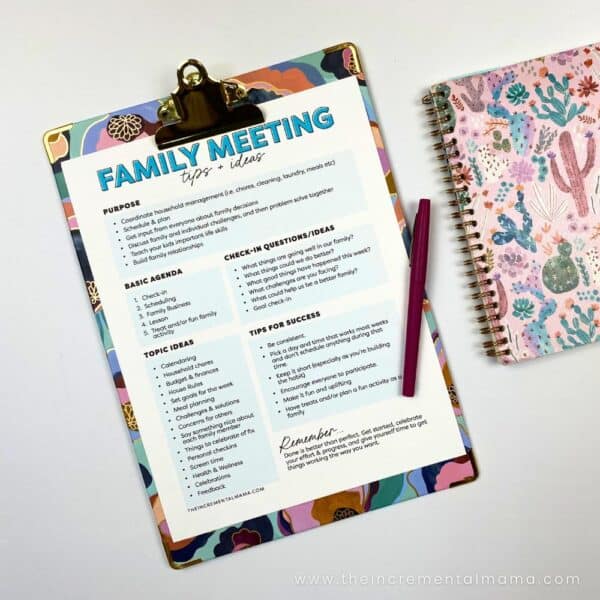 The Guide to Successful Family Meetings + Free Agenda PDF - The ...