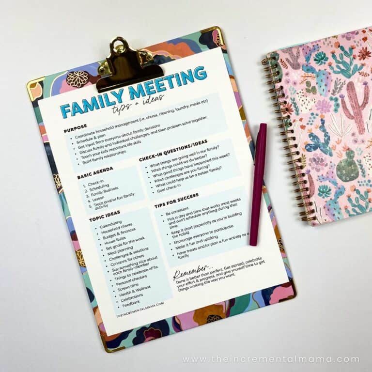 The Guide to Successful Family Meetings + Free Agenda PDF - The ...