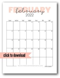 2022 Feminine Pink Calendar Printables - Free PDFs To Get Organized