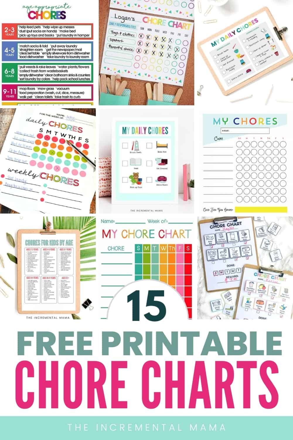 15 Free Chore Chart Printables for Kids - The Incremental Mama