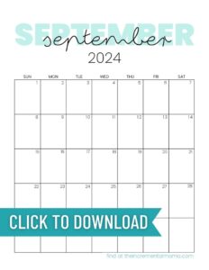 Cute Printable Calendars for 2024 (Free Monthly Templates) - The ...