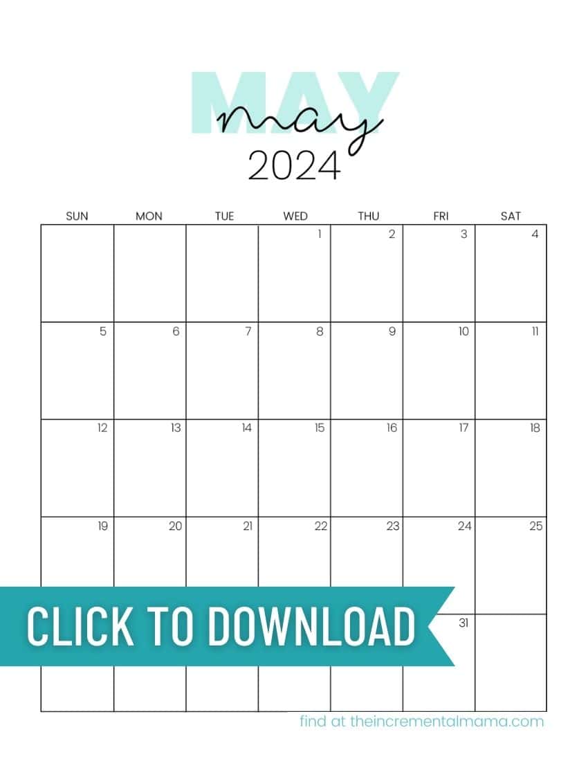 Cute Printable Calendars for 2024 (Free Monthly Templates) - The ...