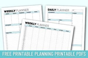 Free Daily & Weekly Planning Printable PDFs to Organize Life - The ...
