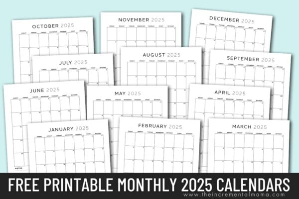 Free 2025 Monthly Calendar PDF Printable With Lined Section - The ...
