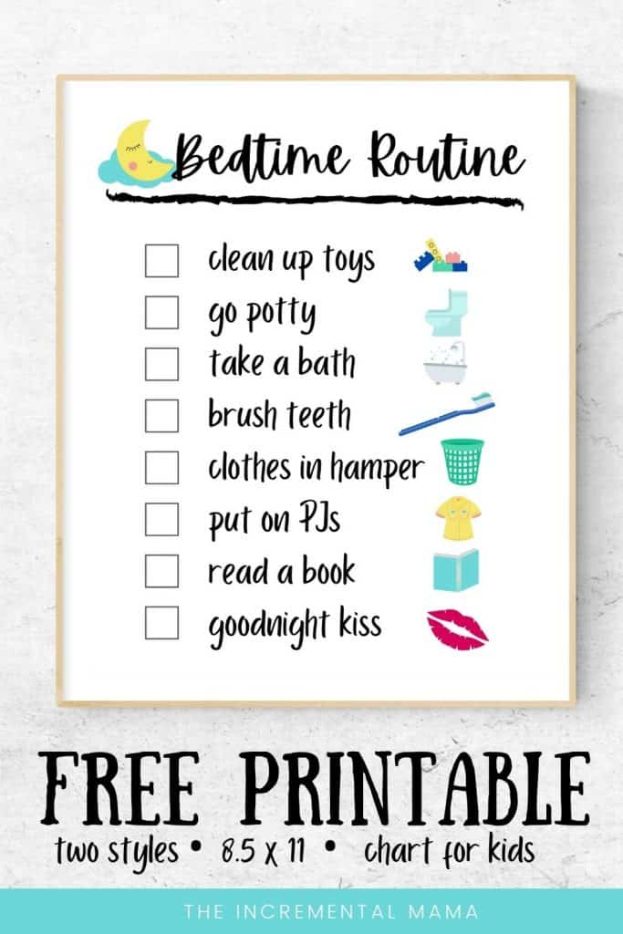 Printable Bedtime Routine Chart Printable Bedtime Routine Chart