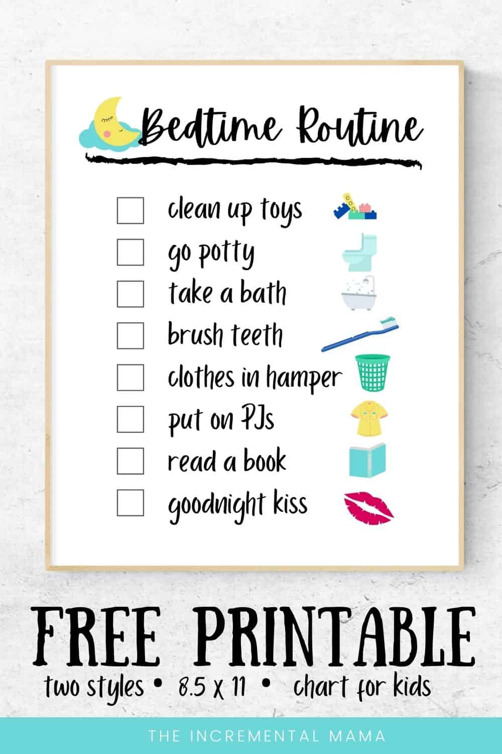 Free Printable Bedtime Routine Chart For A Smooth Tear Free Evening