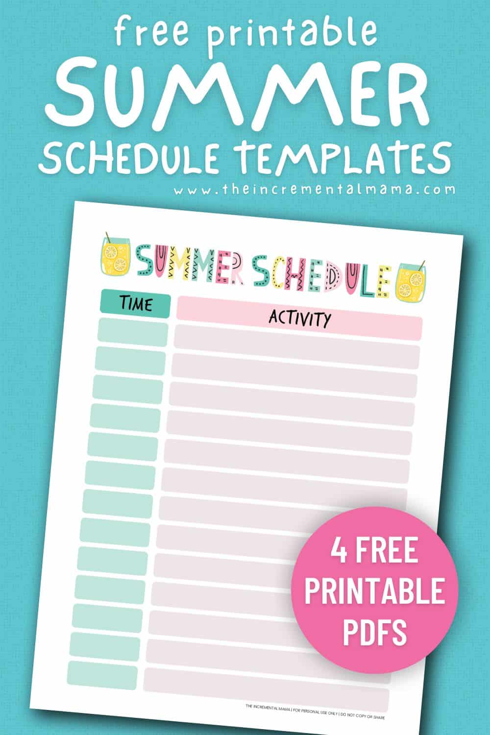 the Best Summer Schedule for Kids + Free Printable Bundle