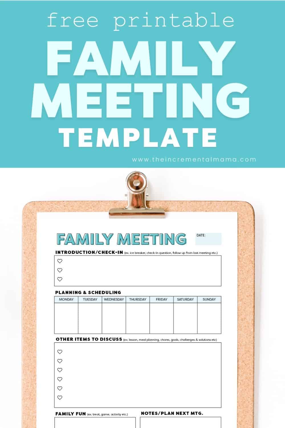 The Guide to Successful Family Meetings + Free Agenda PDF - The ...