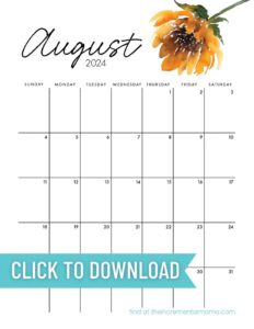 Free 2024 Floral Calendar Download (12 Monthly Templates) - The ...