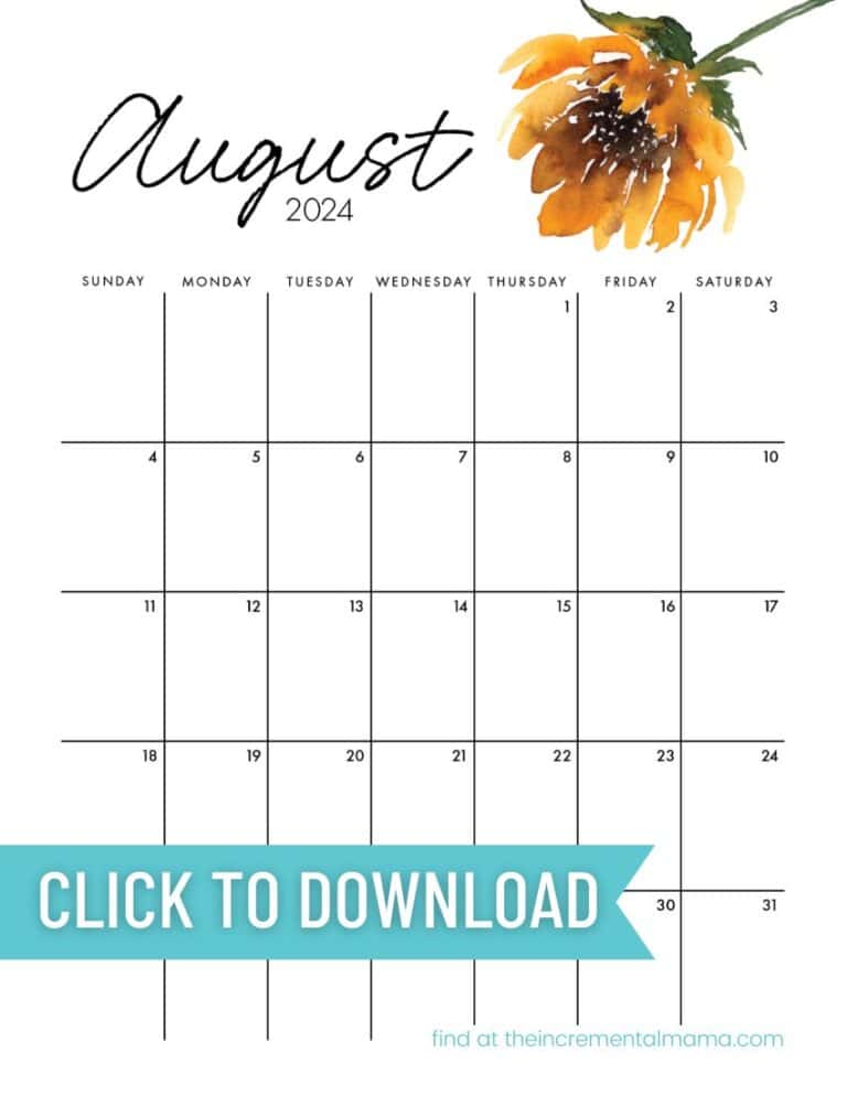 Free 2024 Floral Calendar Download (12 Monthly Templates) - The ...
